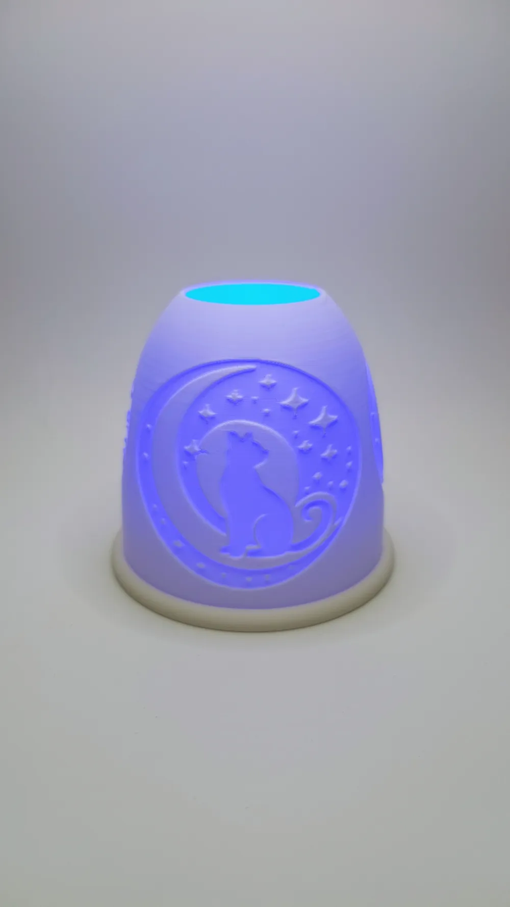 Moon Cat Star Lantern Puck Light - Tea Light - Free 3D Print Model ...