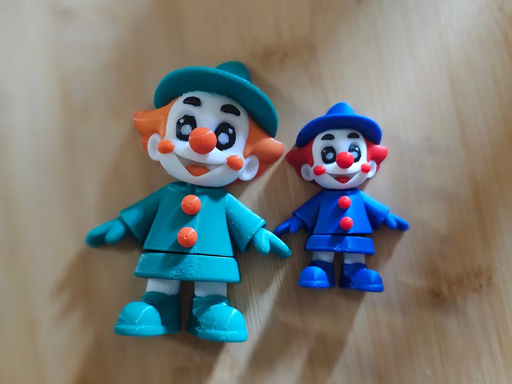 Articulated Clown + mini and fridge magnet by DoodledDigital MakerWorld ...