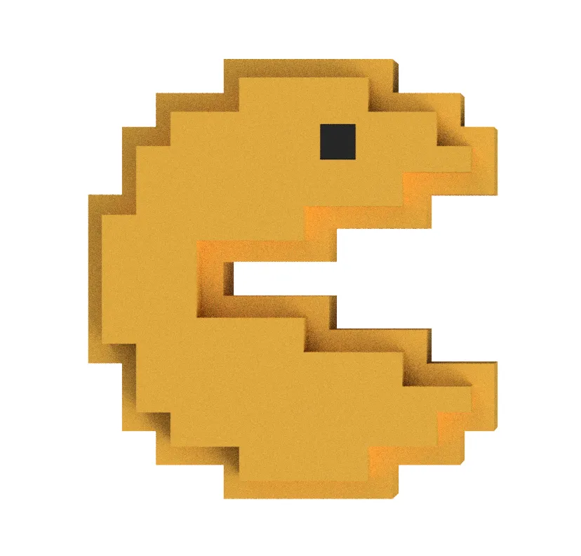 Pacman - Pixel Art Desk Ornament by WikiZell - MakerWorld