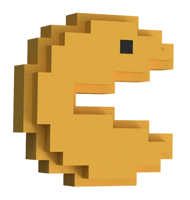 Pacman - Pixel Art Desk Ornament by WikiZell - MakerWorld