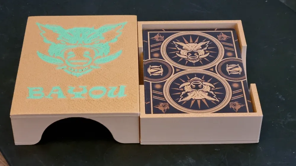 Malifaux Bayou fate deck / card holder by Tapetti - MakerWorld