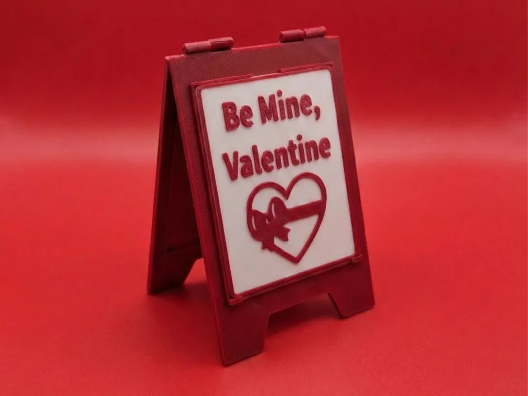 "Be Mine, Valentine" Mini Frame Sign decoration - Free 3D Print Model ...
