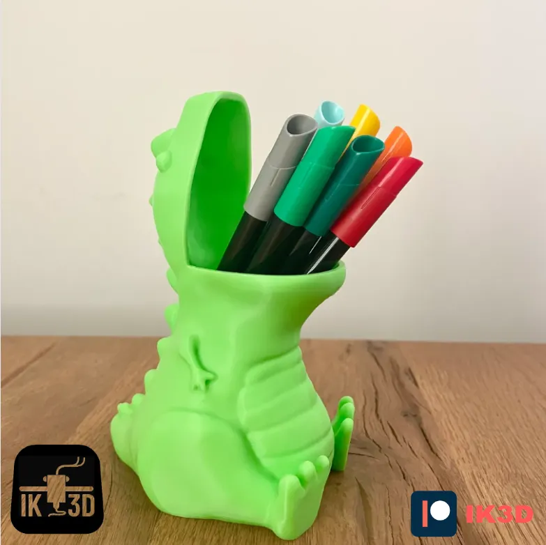 Chubby Dinosaur T-Rex Dino Pencil Holder by IK3Digital MakerWorld ...