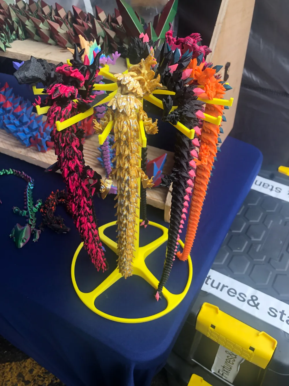 articulated dragon display stand - Free 3D Print Model - MakerWorld