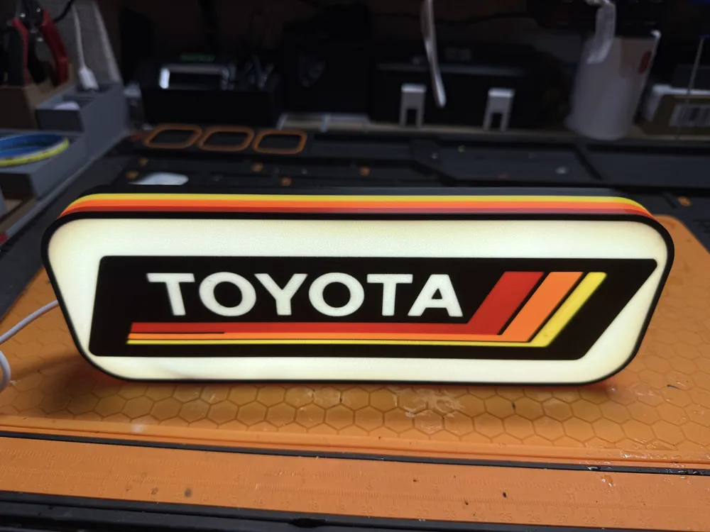 Classic Toyota Logo Lightbox and wall art by zerocool MakerWorld ...