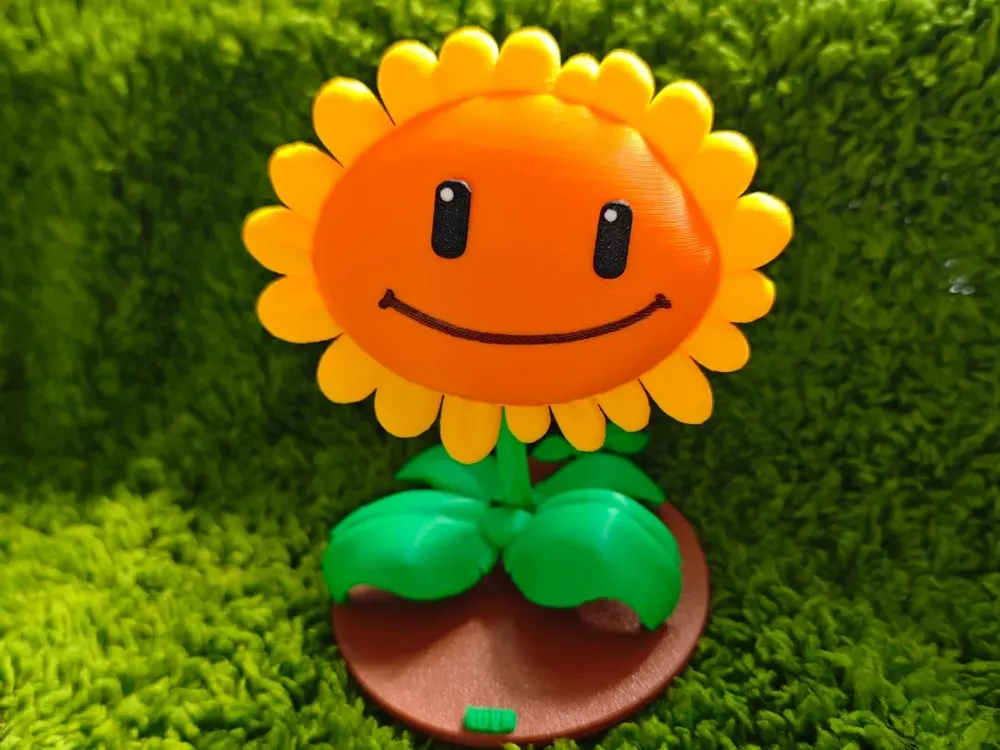 Plants vs Zombies Sunflower Desktop Display - Free 3D Print Model ...