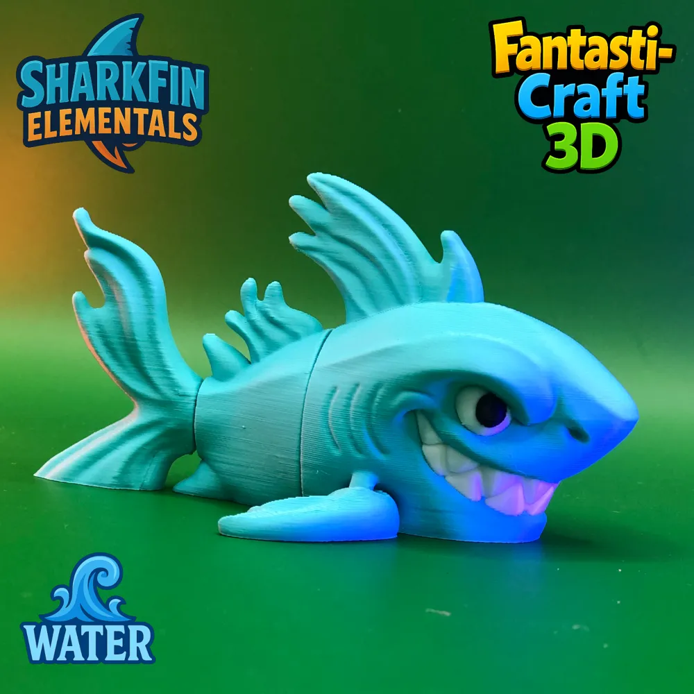 FC3D- Water Shark - Elemental - Free 3D Print Model - MakerWorld
