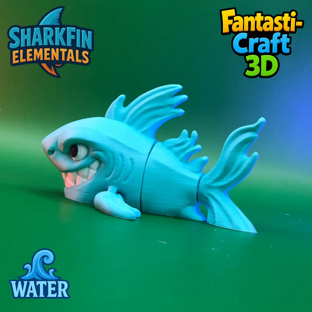 FC3D- Water Shark - Elemental - Free 3D Print Model - MakerWorld