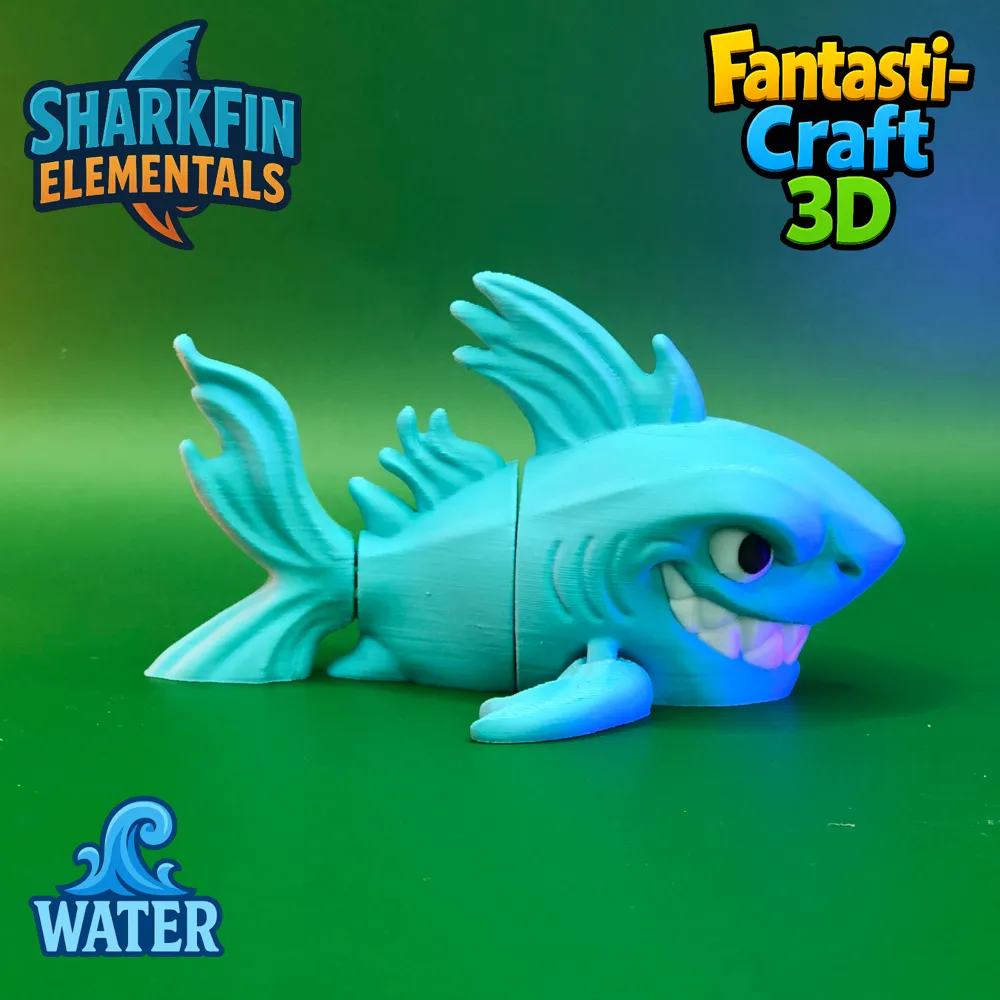 FC3D- Water Shark - Elemental - Free 3D Print Model - MakerWorld