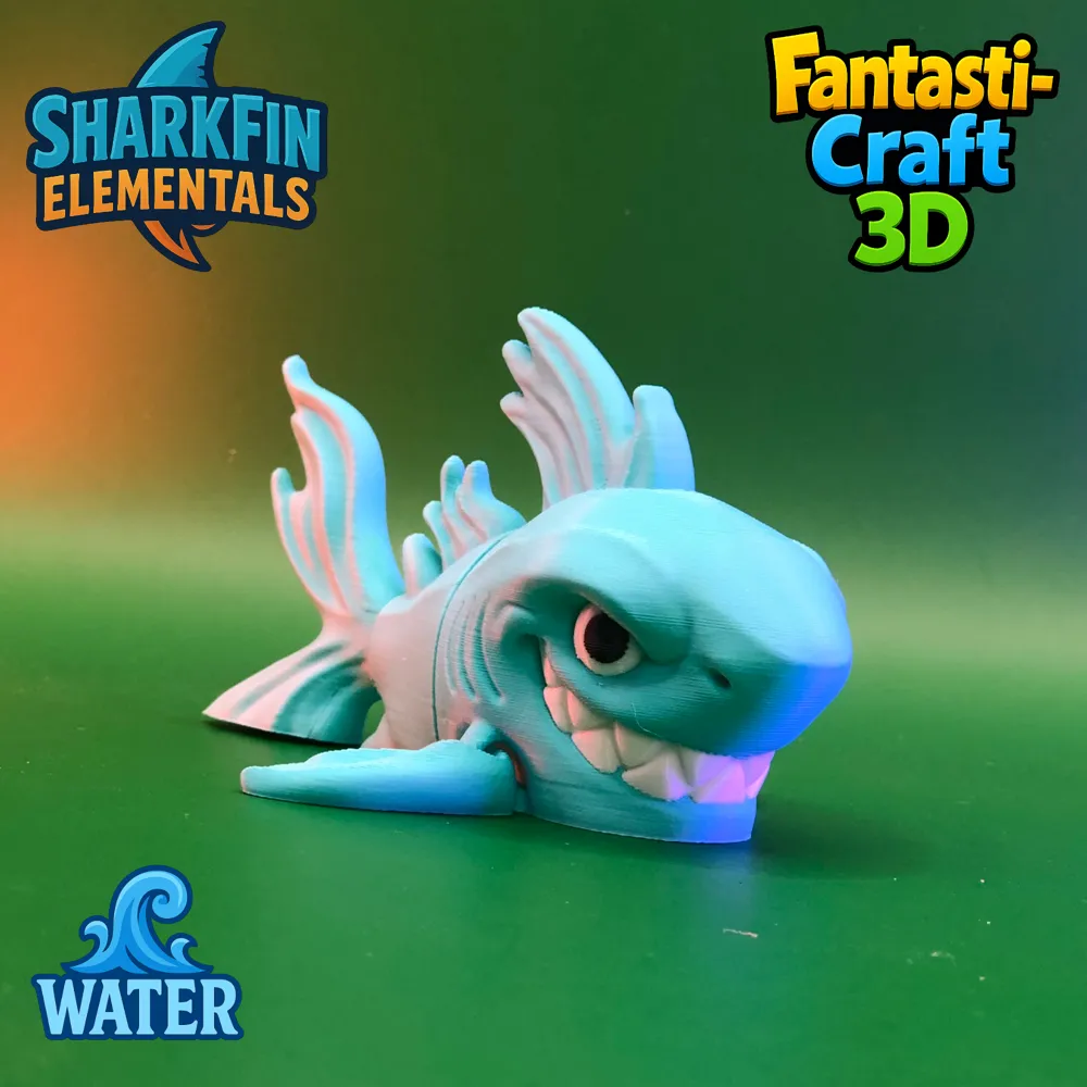FC3D- Water Shark - Elemental - Free 3D Print Model - MakerWorld