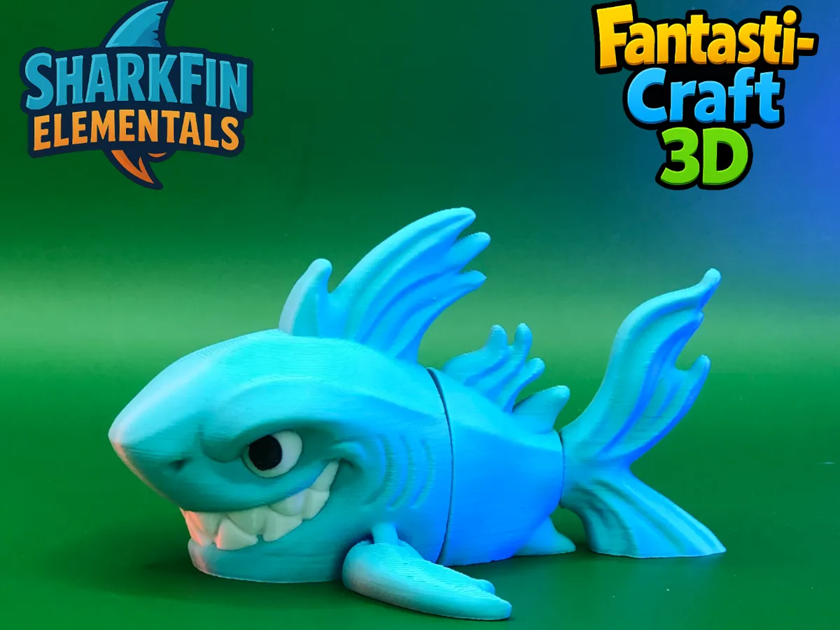 FC3D- Water Shark - Elemental - Free 3D Print Model - MakerWorld