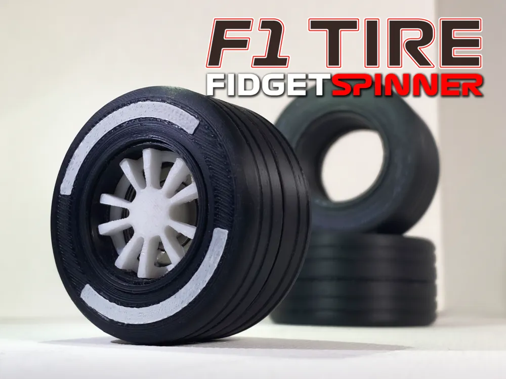 Formula 1 Tire Fidget Spinner by GENERA 3D MODEL ART - MakerWorld