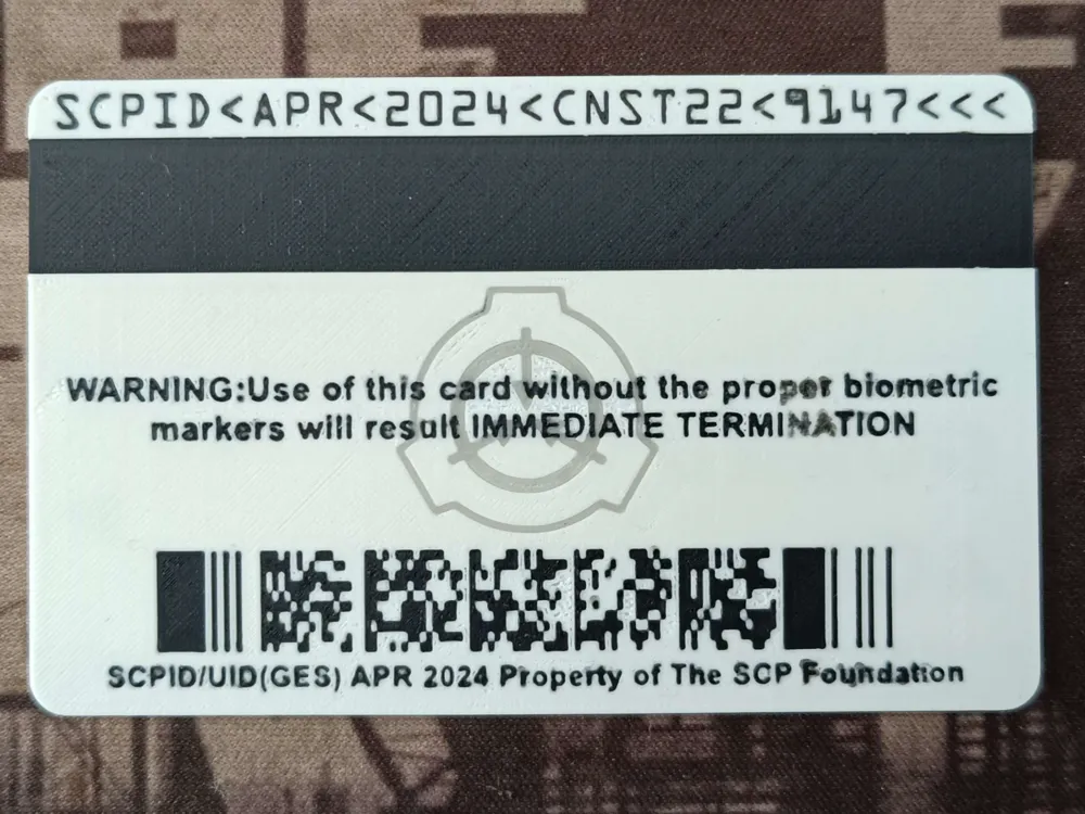 Guard Keycard (SCP Foundation) by Adamko - MakerWorld