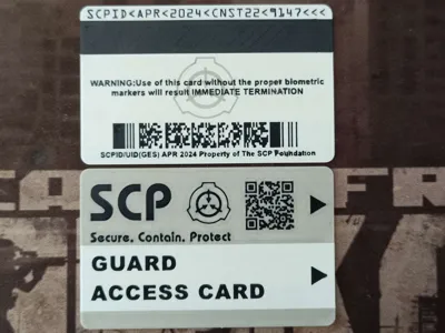 Black Keycard (SCP Foundation) by Adamko - MakerWorld