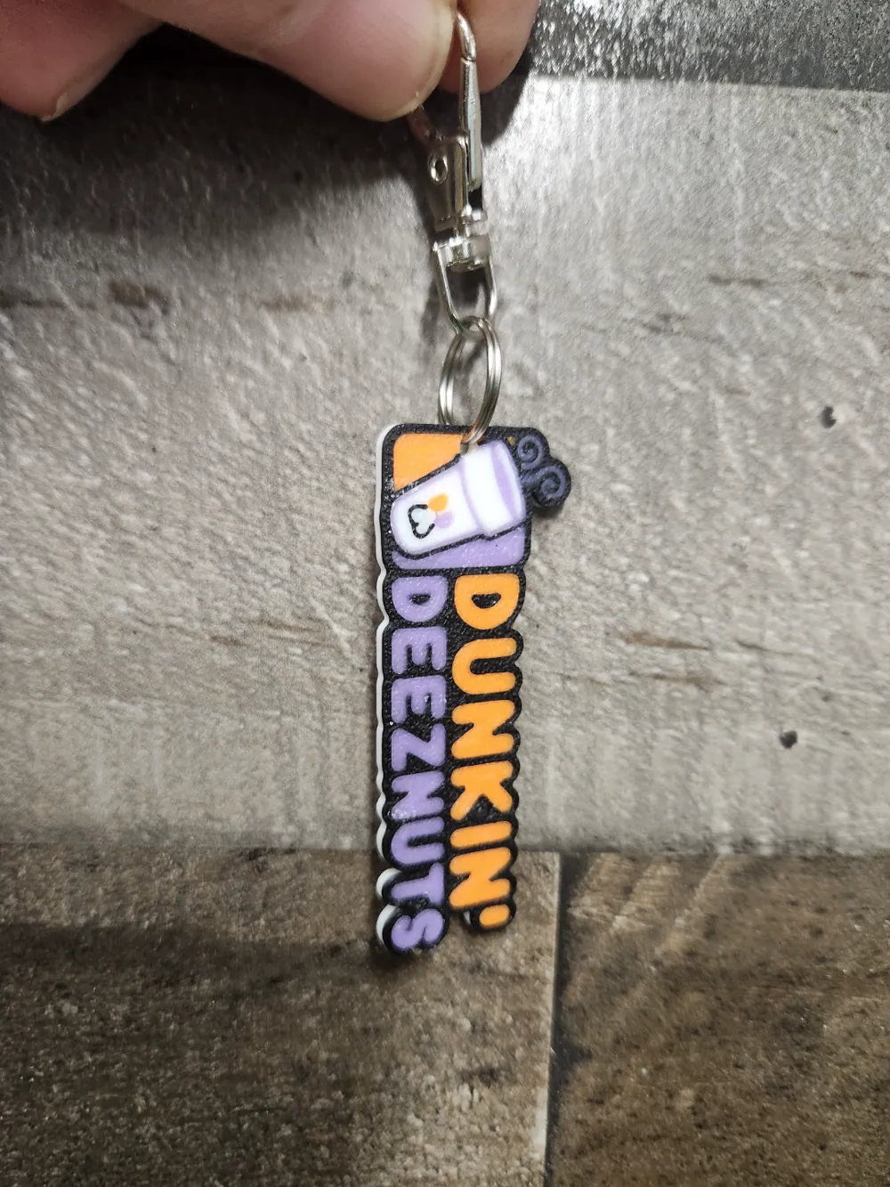 Dunkin' Deeznuts keychain by WrongWayCustomCreations - MakerWorld
