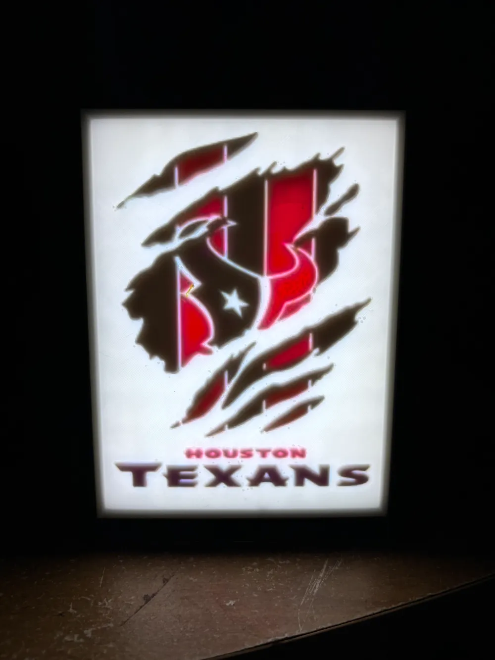 Houston Texans Lithophane + Frame by cynthiascreativecreations - MakerWorld