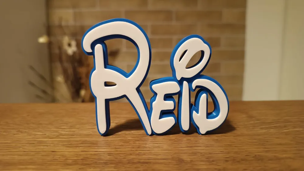 Reid Name Disney Font - Free 3D Print Model - MakerWorld