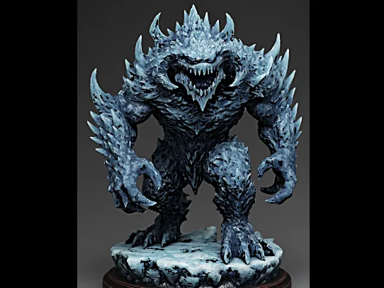 D&D Ice Elemental Monster - Free 3D Print Model - MakerWorld