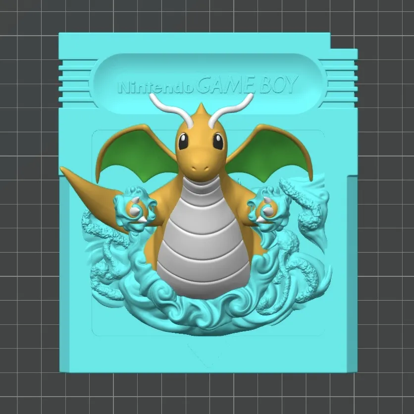 Dragonite Pokemon Game Boy Cartridge - Free 3D Print Model - MakerWorld