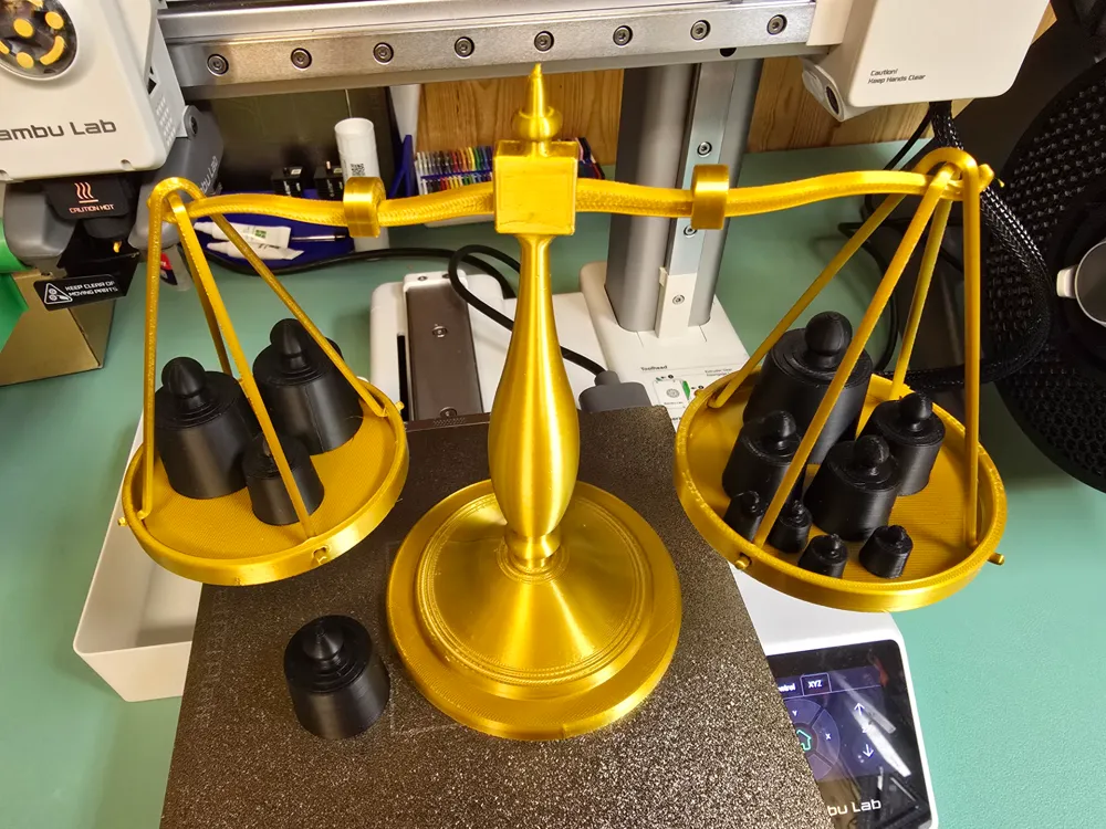 Decorative Tipping Scale with Weights by Fourier81 MakerWorld: Download ...