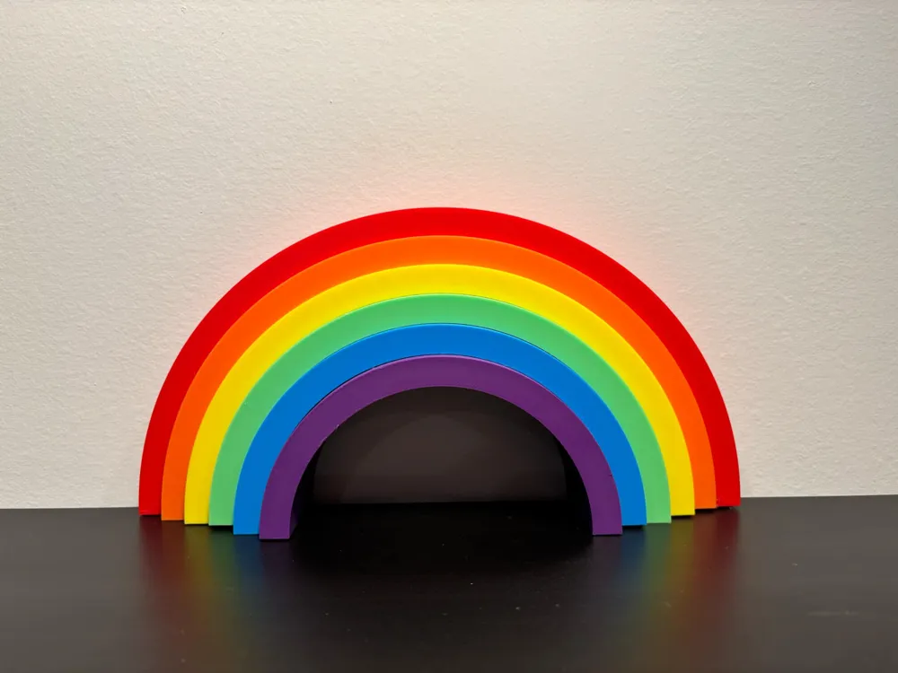 Kids Rainbow Stacker Steps toy by Tinker Link MakerWorld: Download Free ...