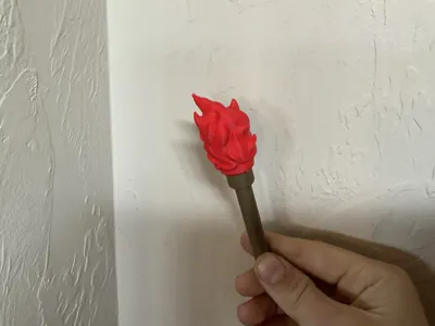 Red Torch - Free 3D Print Model - MakerWorld