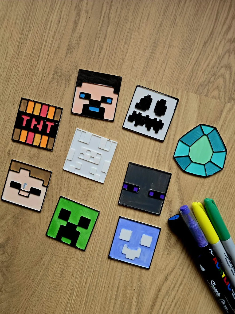 Minecraft Head Blocks Bricks DIY Coloring Fun by Merilno3D - MakerWorld