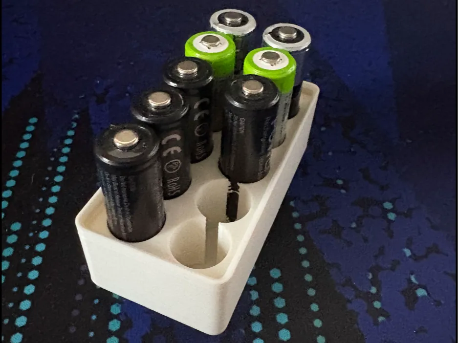 Gridfinity AA battery holder Remixed by GreatRedSunCreations - MakerWorld