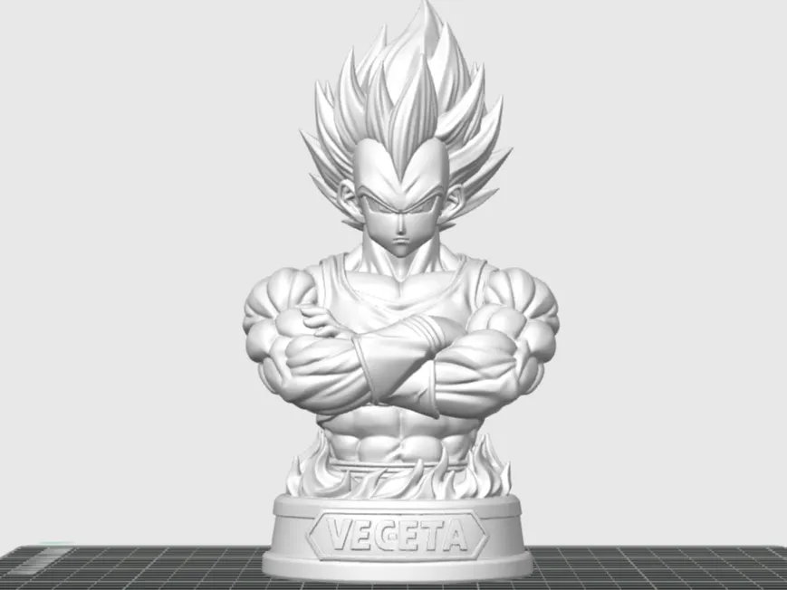 Vegeta Bust Dragon Ball - Free 3D Print Model - MakerWorld