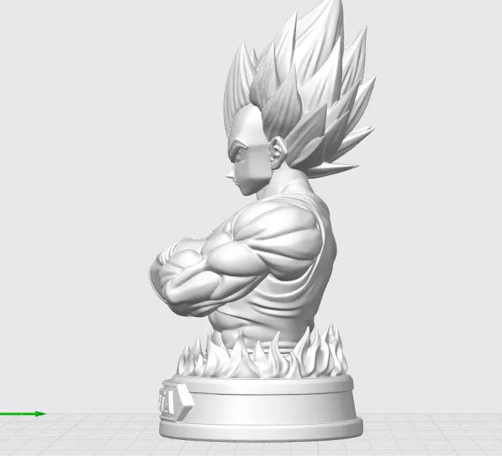 Vegeta Bust Dragon Ball - Free 3D Print Model - MakerWorld