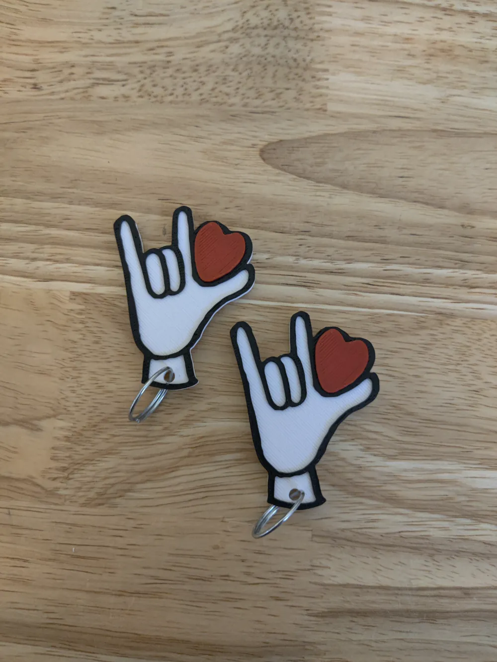 American Sign Language, I Love You Keychain + by tammrm - MakerWorld