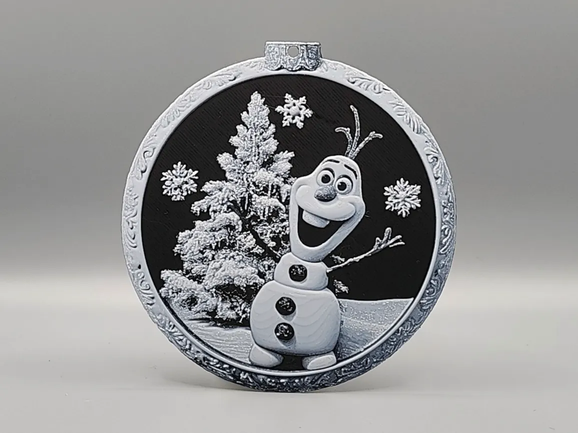 Olaf Frozen Christmas Tree Ornament Decoration 2 by Sarge MakerWorld: Download Free 3D Models