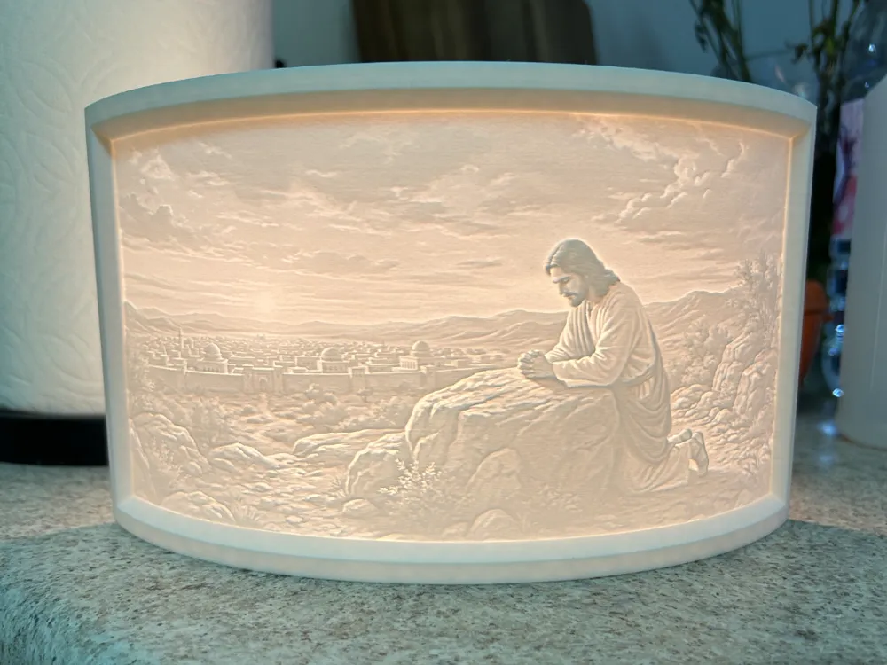 Christ Praying at Gethsemane Lithophane - Free 3D Print Model - MakerWorld