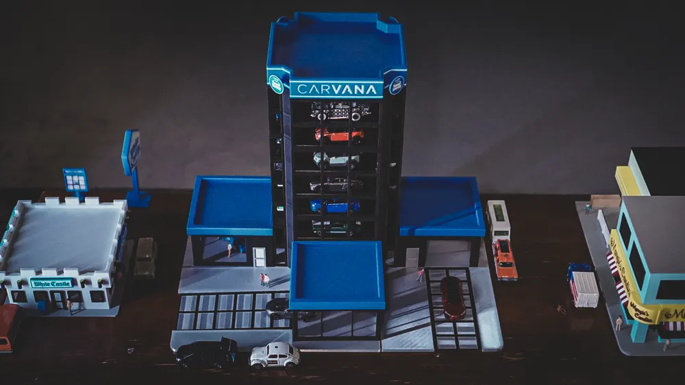 Carvana (1:64 Scale) Showroom Hot Wheels Storage - Free 3D Print Model - MakerWorld