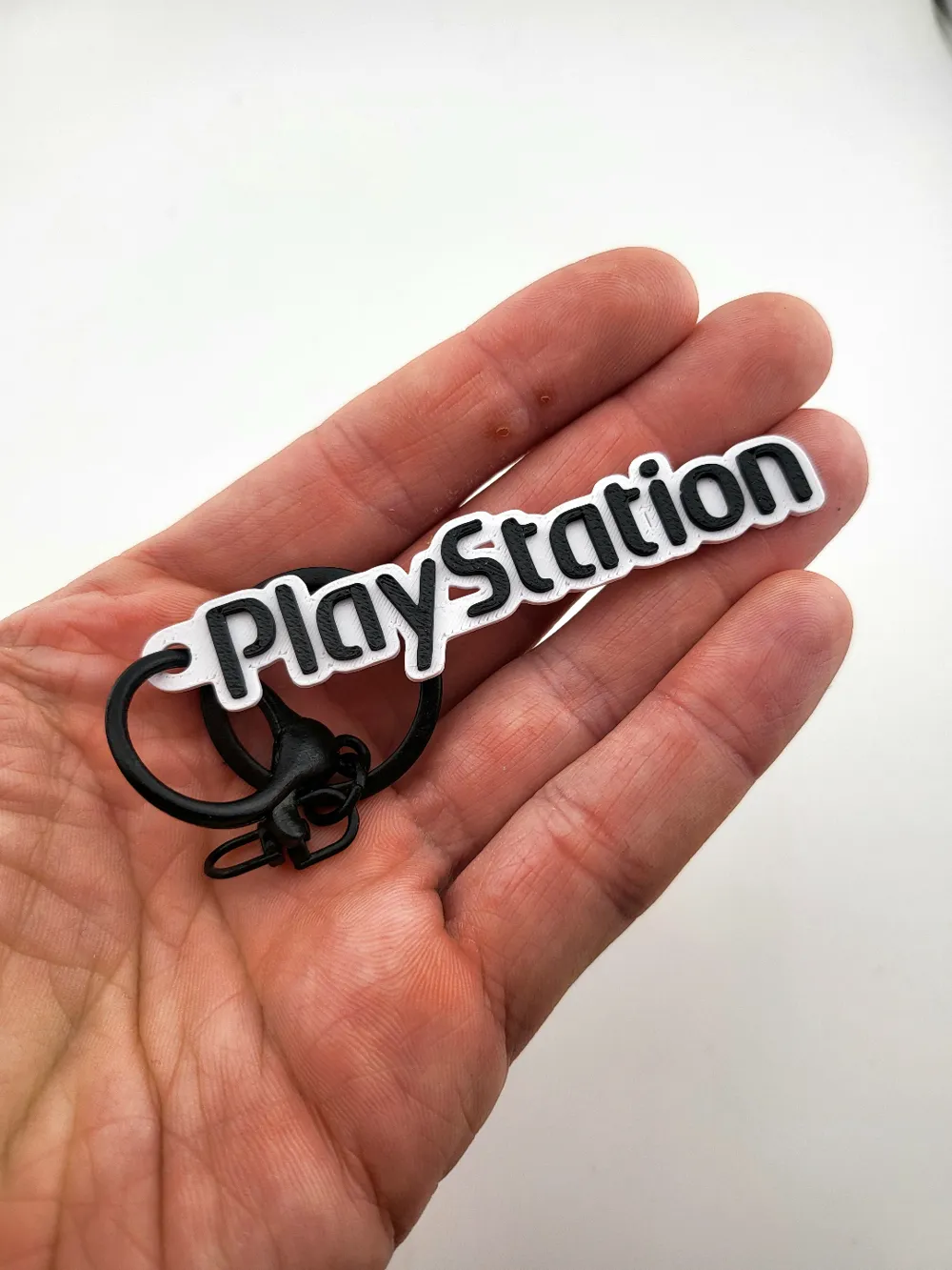 playstation keyring keychain logo by Mad power - MakerWorld