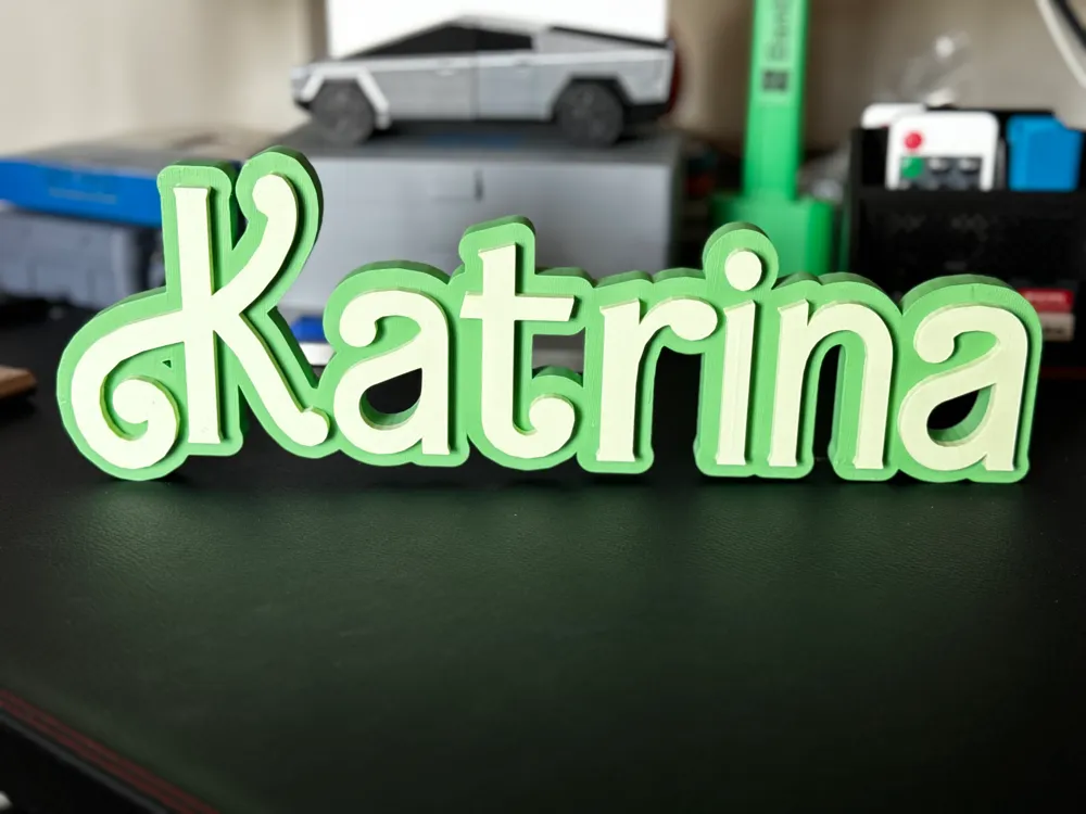 Custom Name Plate - Barbie Font by Lito Pine - MakerWorld