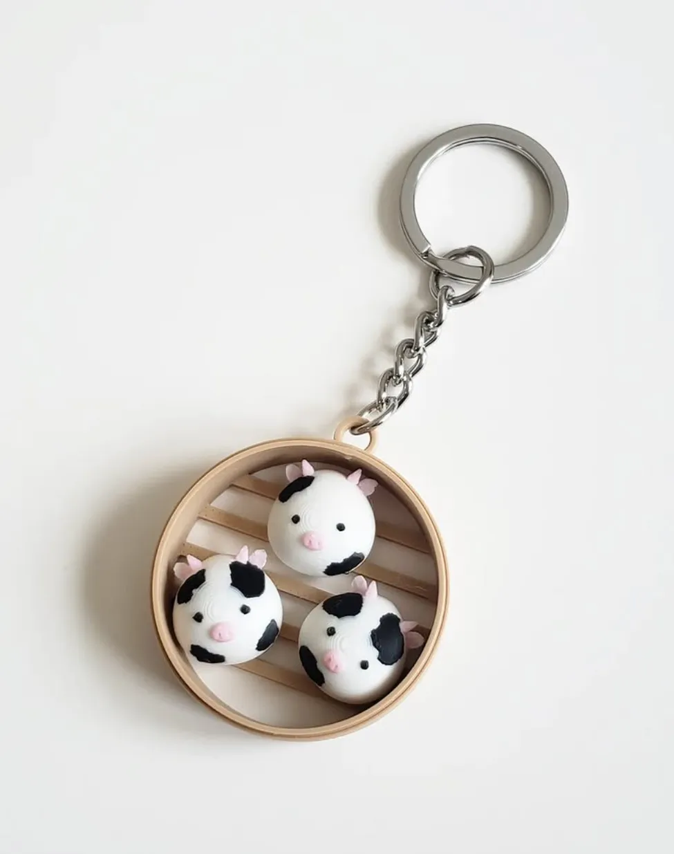 Cow Bun Fidget Keychain (Dim Sum) by Jefflynn MakerWorld: Download Free ...