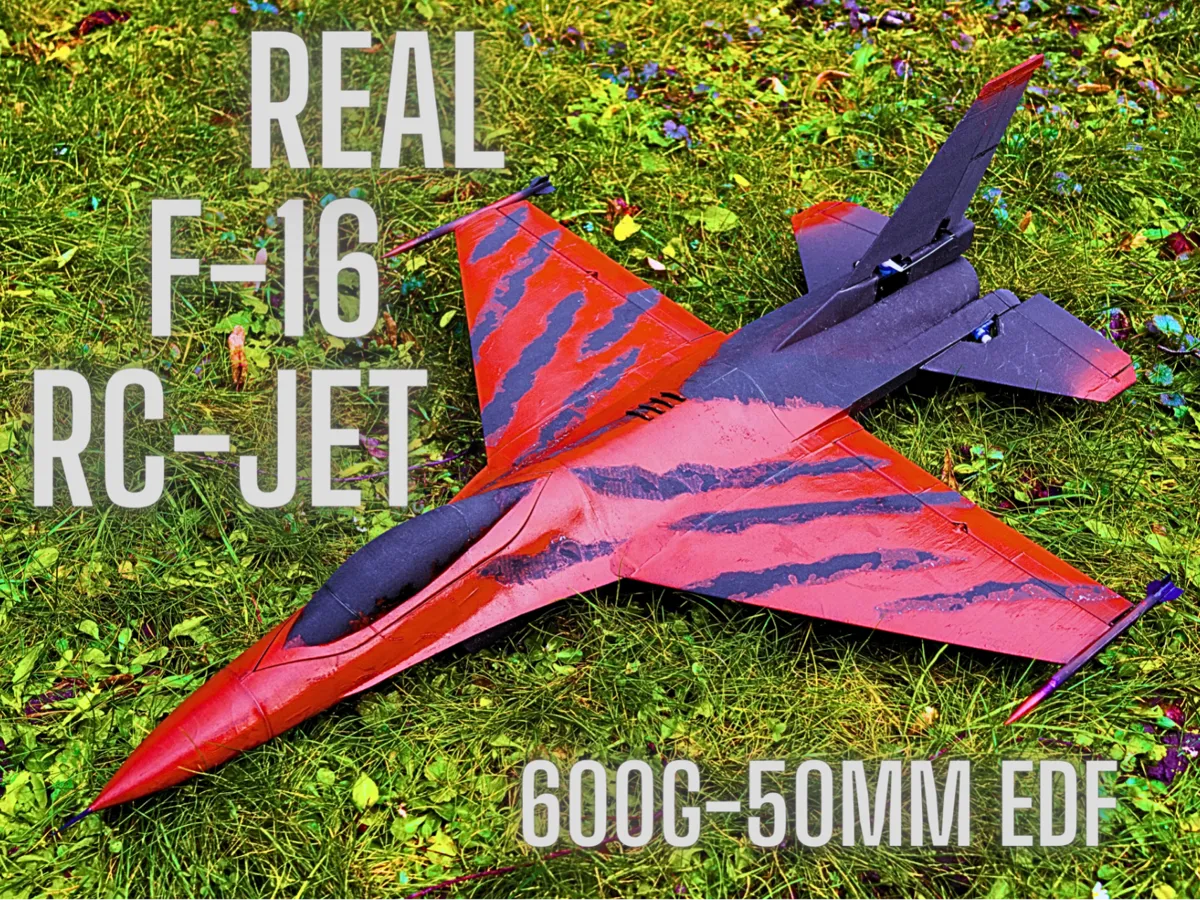 F-16 RC JET (50mm EDF) by FADY MakerWorld: Download Free 3D Models