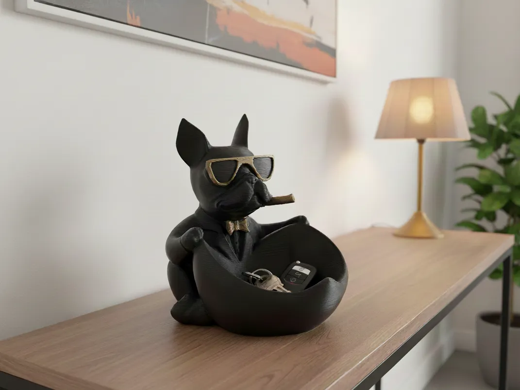 French Bulldog Butler: Stylish Key Organize - Free 3D Print Model ...
