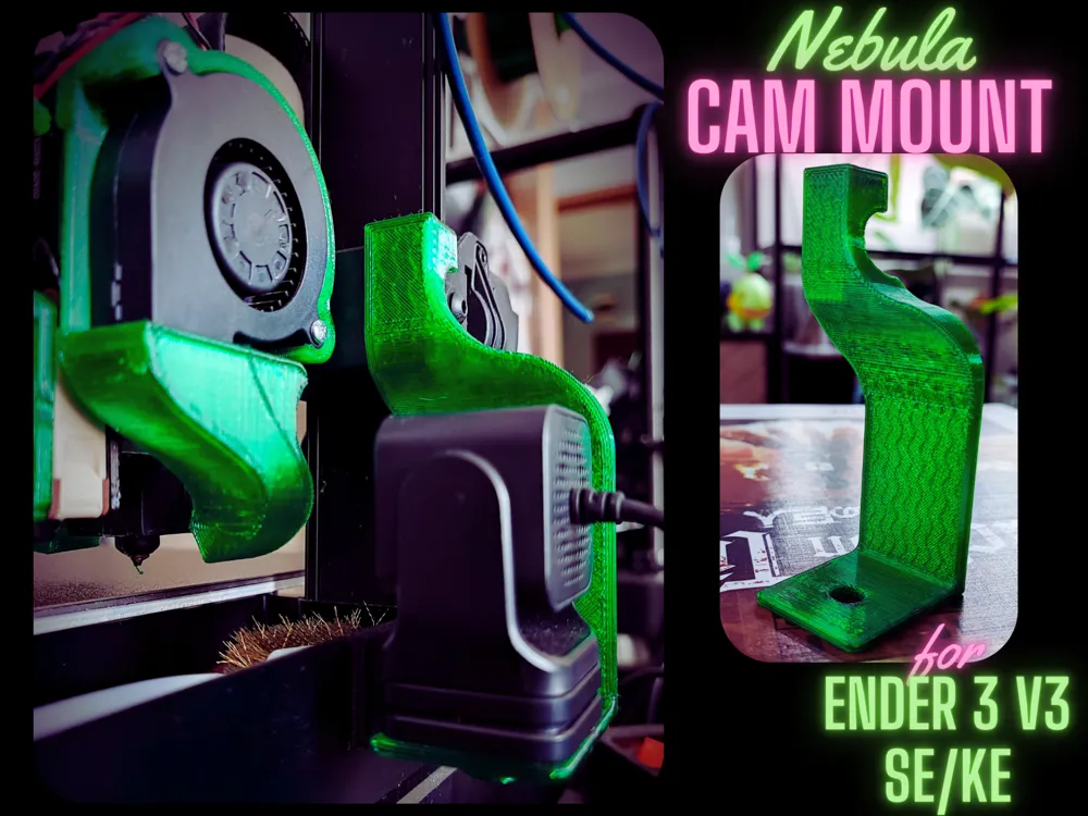 Nebula camera mount for Ender 3 v3 SE or KE Remixed by ziutti ...