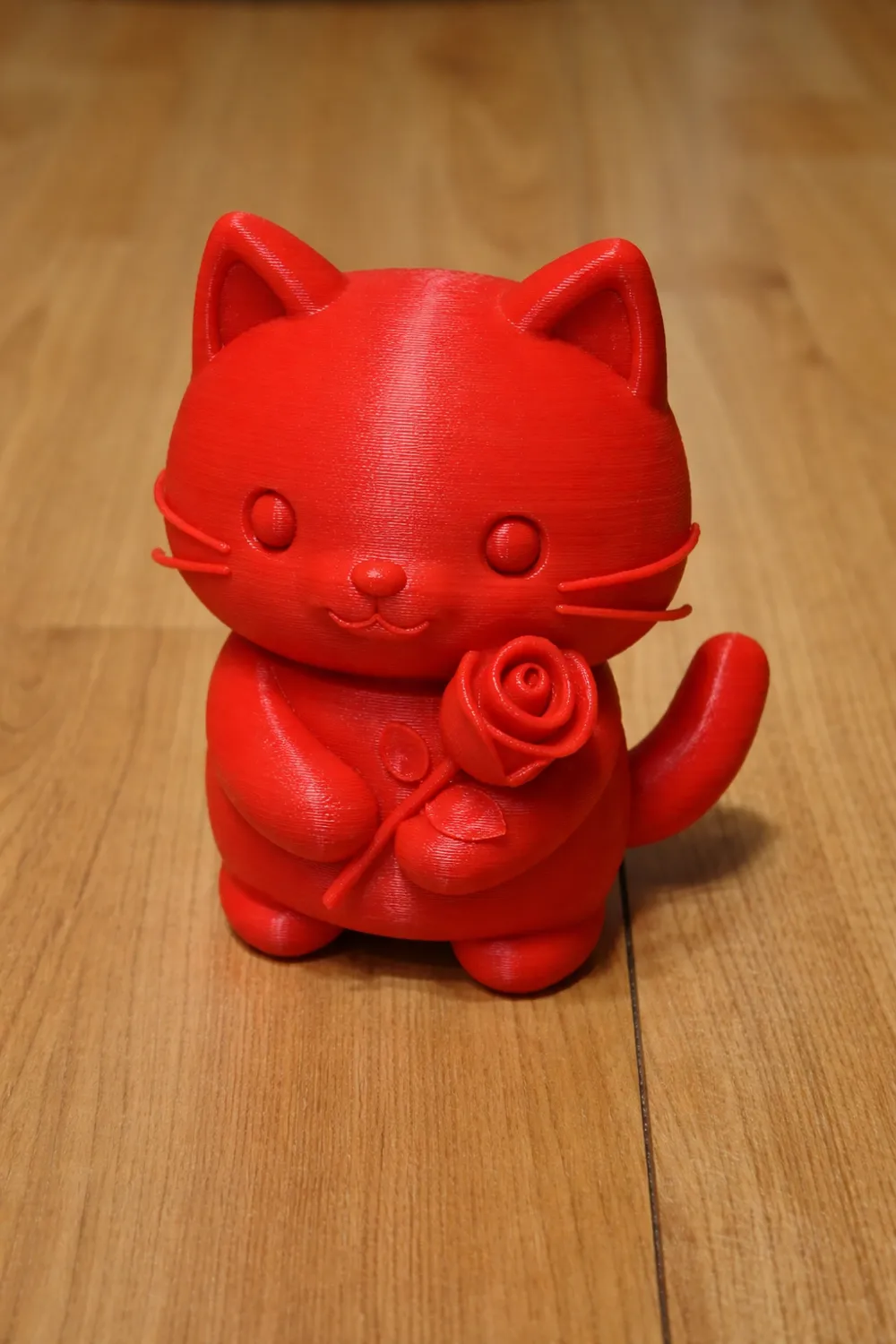 Valentine Cat Holding a Rose – Cute Gift - Free 3D Print Model - MakerWorld