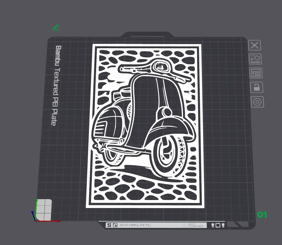 3D Printed TPU Iron-on Design Vespa Design - Free 3D Print Model ...