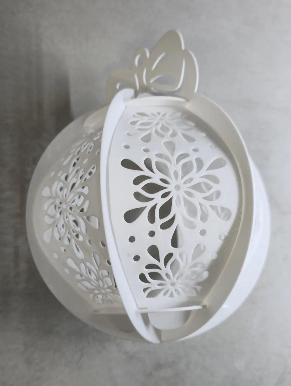 Hanging Christmas Ball Lantern 3 Snowflake - Free 3D Print Model ...
