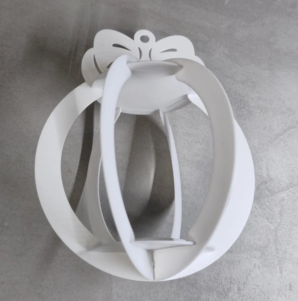Hanging Christmas Ball Lantern 3 Snowflake - Free 3D Print Model ...