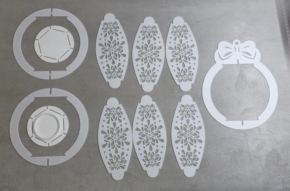 Hanging Christmas Ball Lantern 3 Snowflake - Free 3D Print Model ...