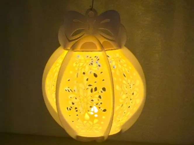 Hanging Christmas Ball Lantern 3 Snowflake - Free 3D Print Model ...