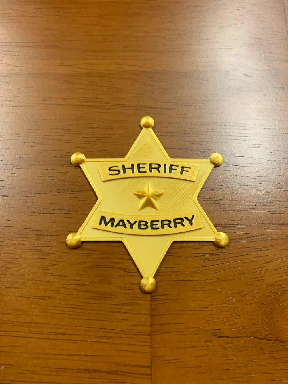 Andy Griffith Show Mayberry Sheriff Badge by Bluto Mindpretzel - MakerWorld
