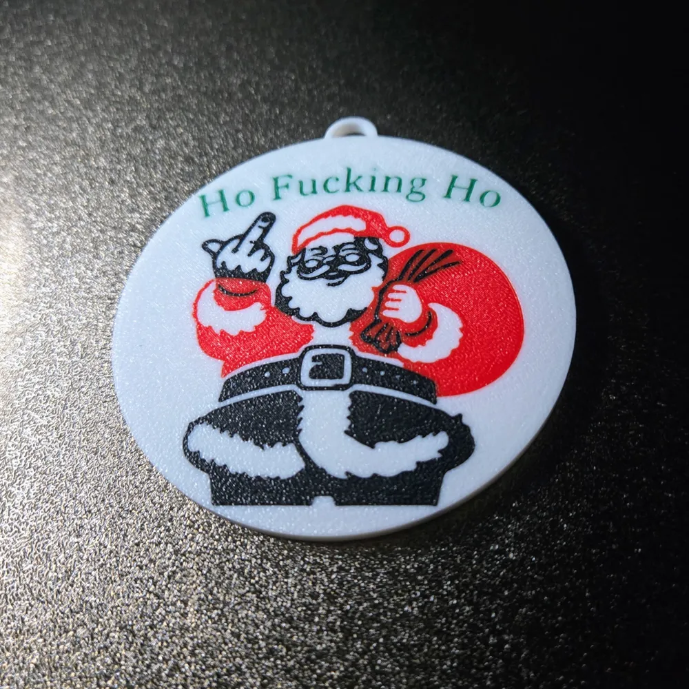 Jolly Santa Middle Finger Ornament by lowery.2323 - MakerWorld