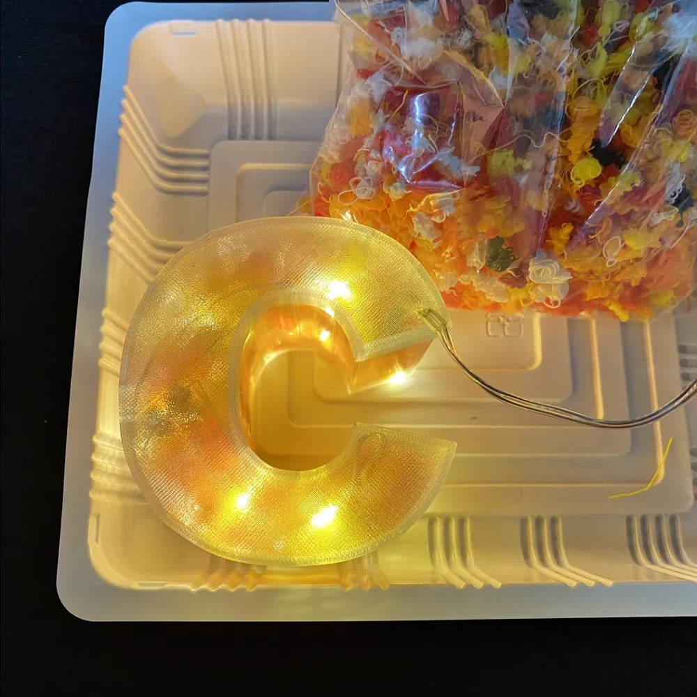 Letter C Scrap storage box / Letter light box - Free 3D Print Model ...