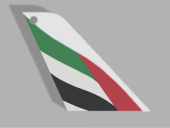 Emirates Tailfin Keychain by AeroForge 3D MakerWorld: Download Free 3D ...